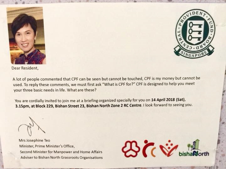 Another Bishan Toa-Payoh GRC MP tries CPF talk with residents after ...
