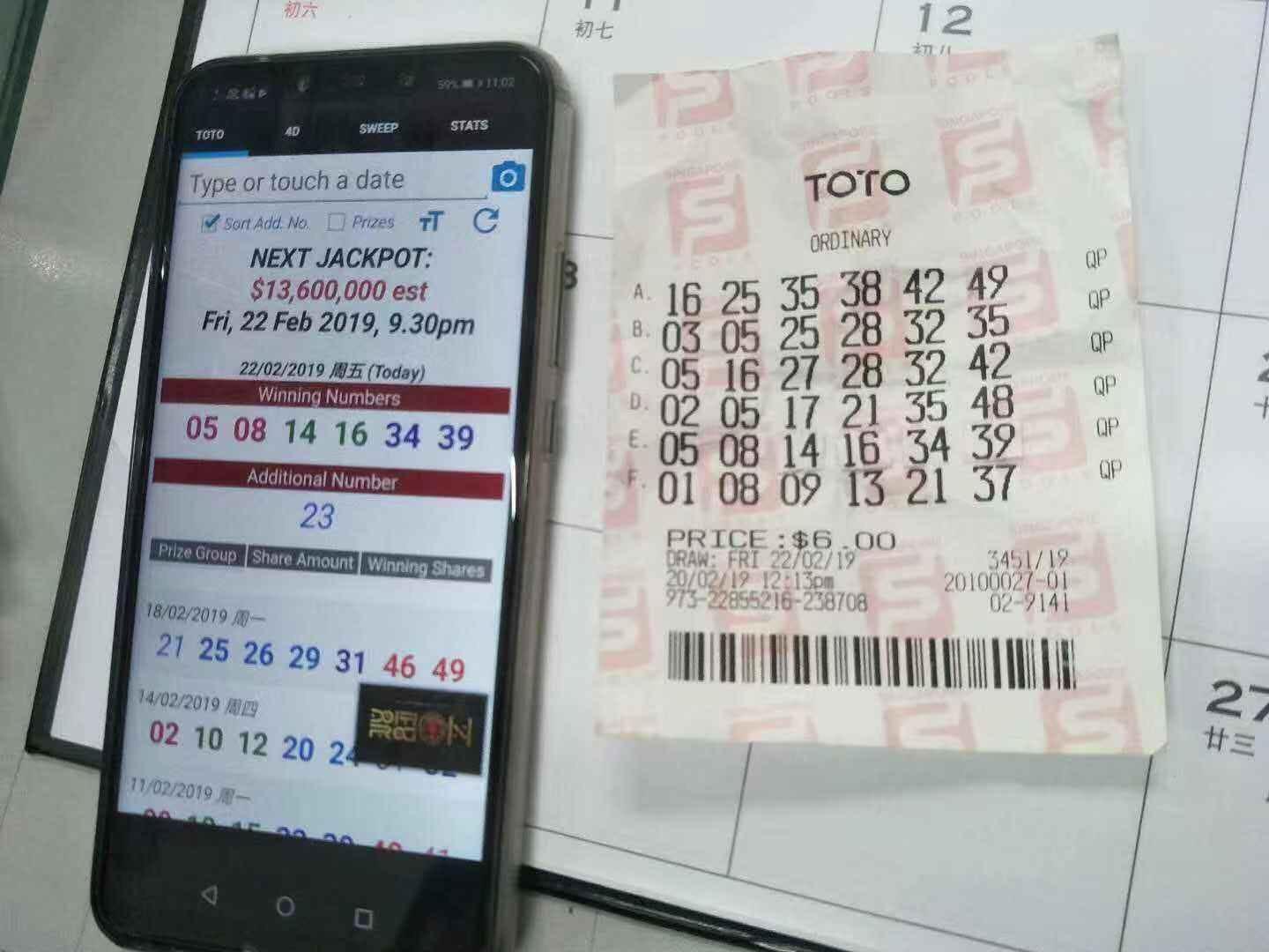 Lucky outlet? Winning tickets for S$13.6 million Toto Hong Bao draw ...