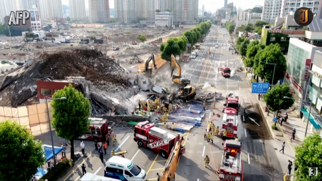 Collapsed building kills nine and severely injures eight in South Korea ...