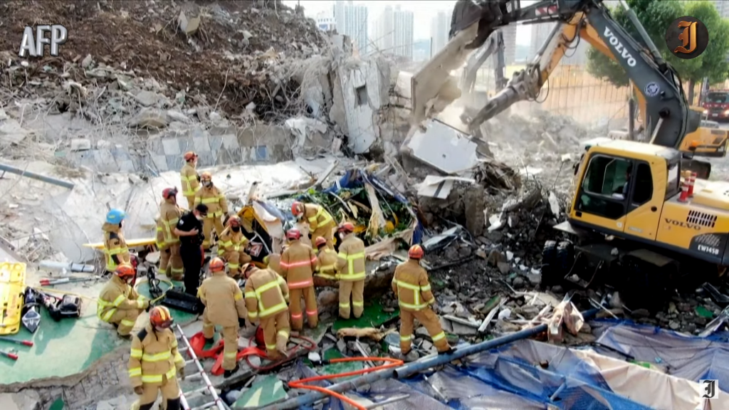 Collapsed building kills nine and severely injures eight in South Korea ...