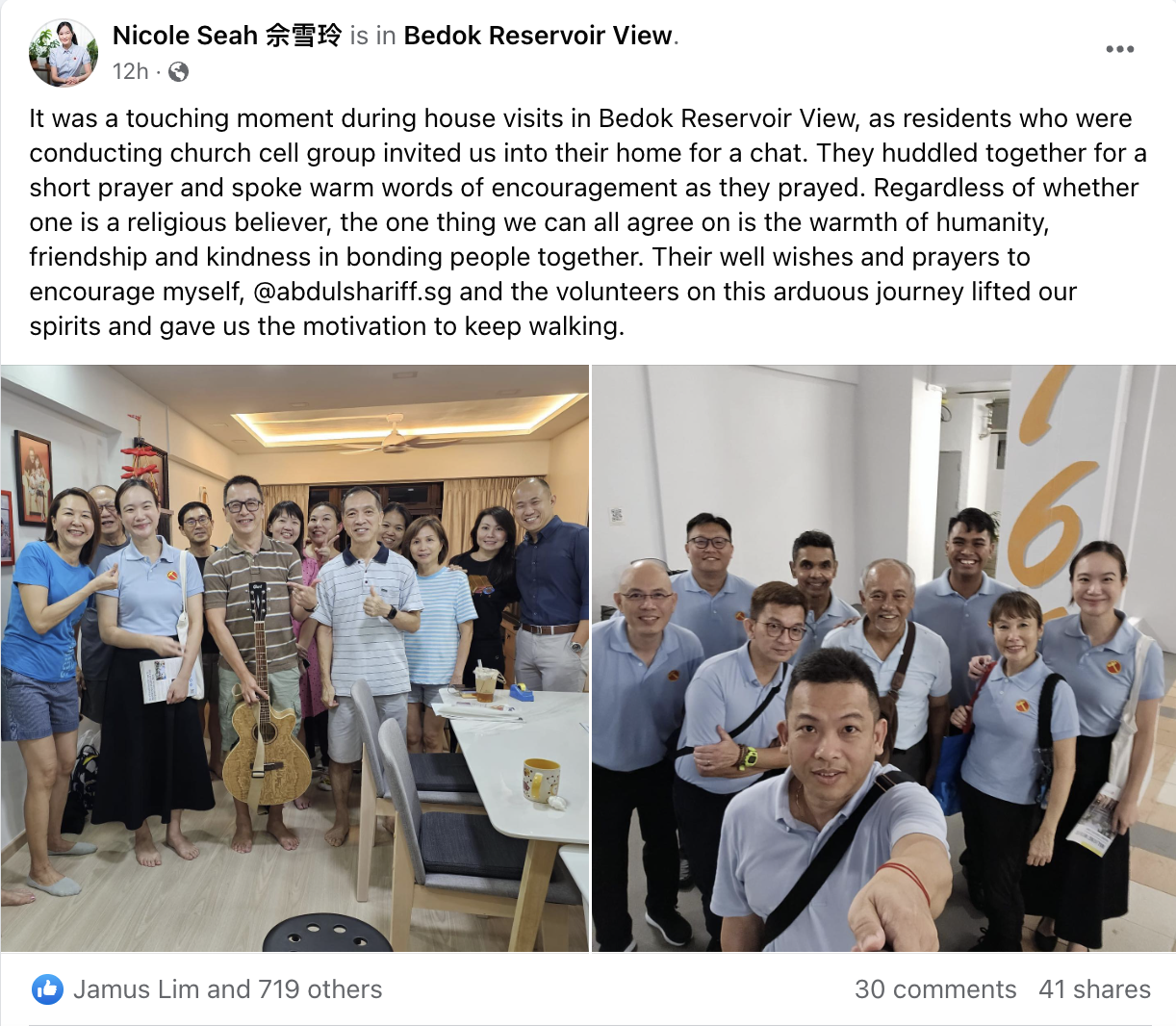 Nicole Seah: Regardless if one is a religious believer, we can all ...