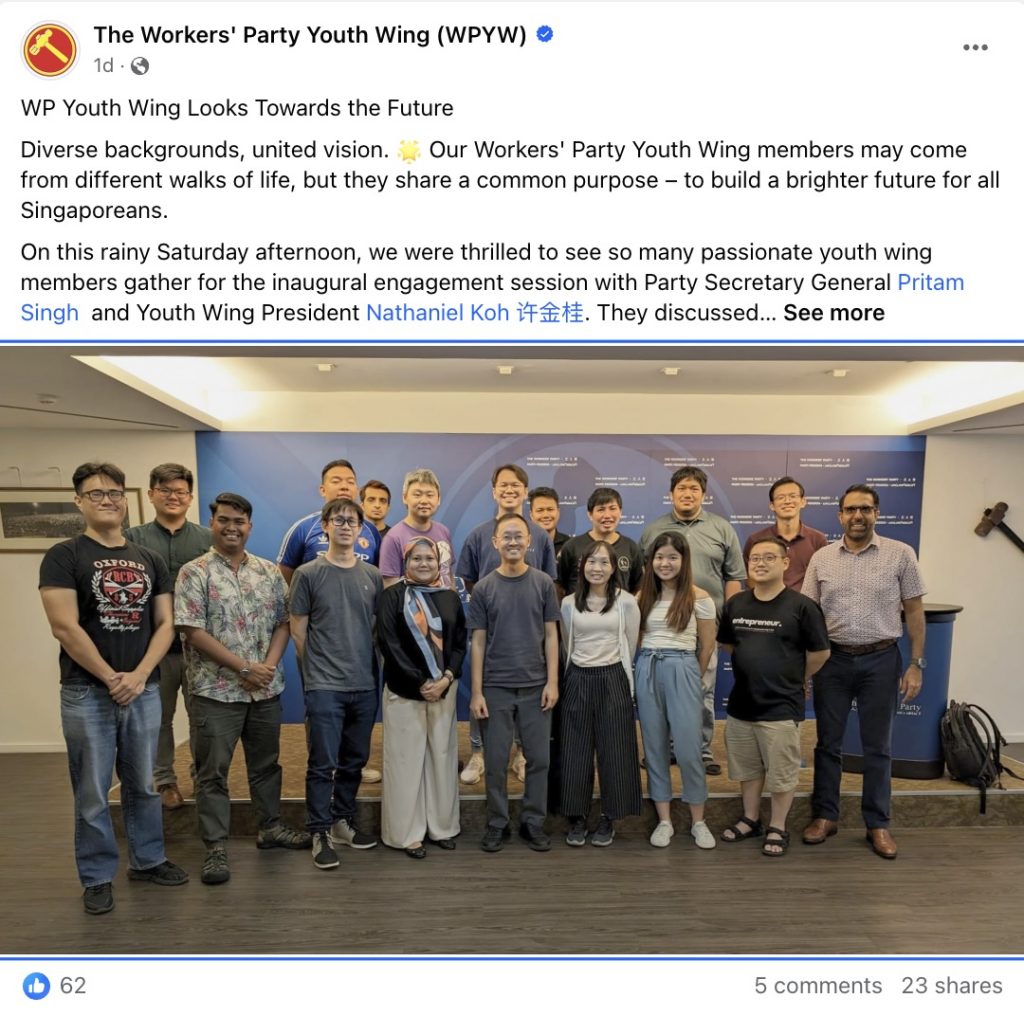 Workers’ Party Youth Wing Welcomes New Leader Nathaniel Koh - Singapore ...