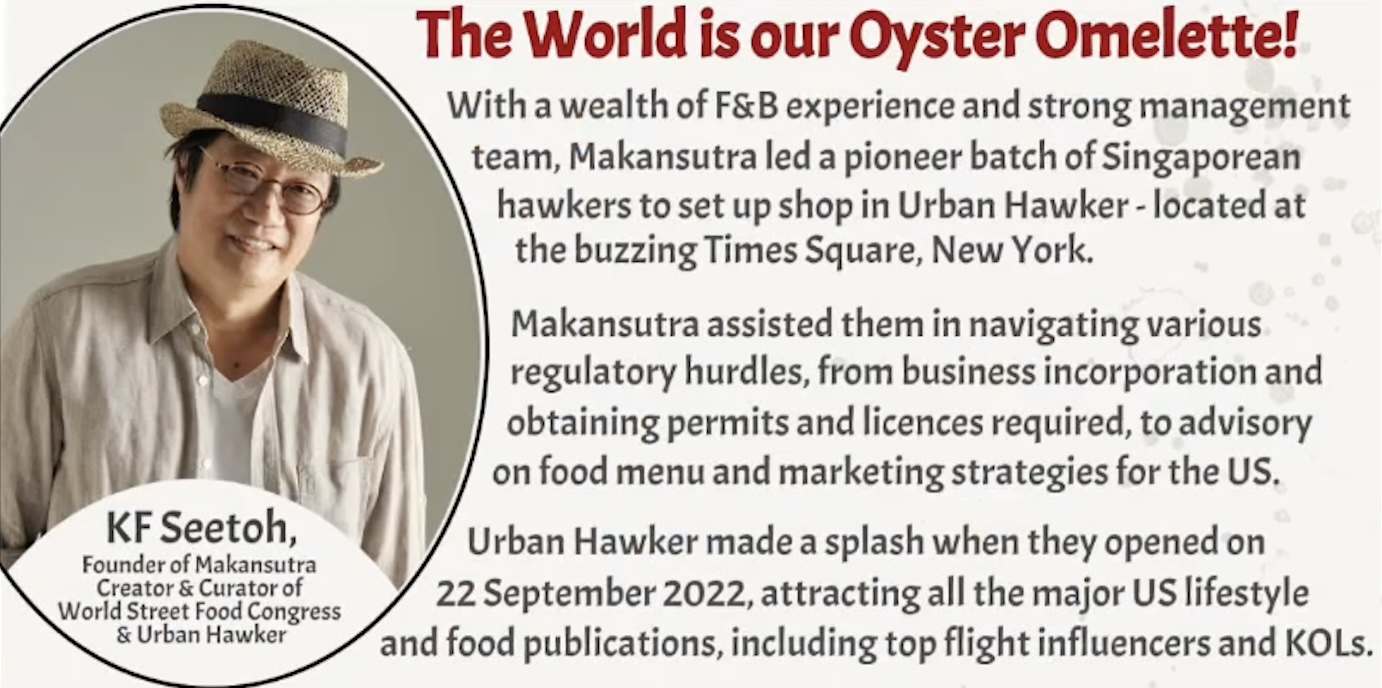 "New York calling!" — KF Seetoh invites hawkers to see if they can make ...