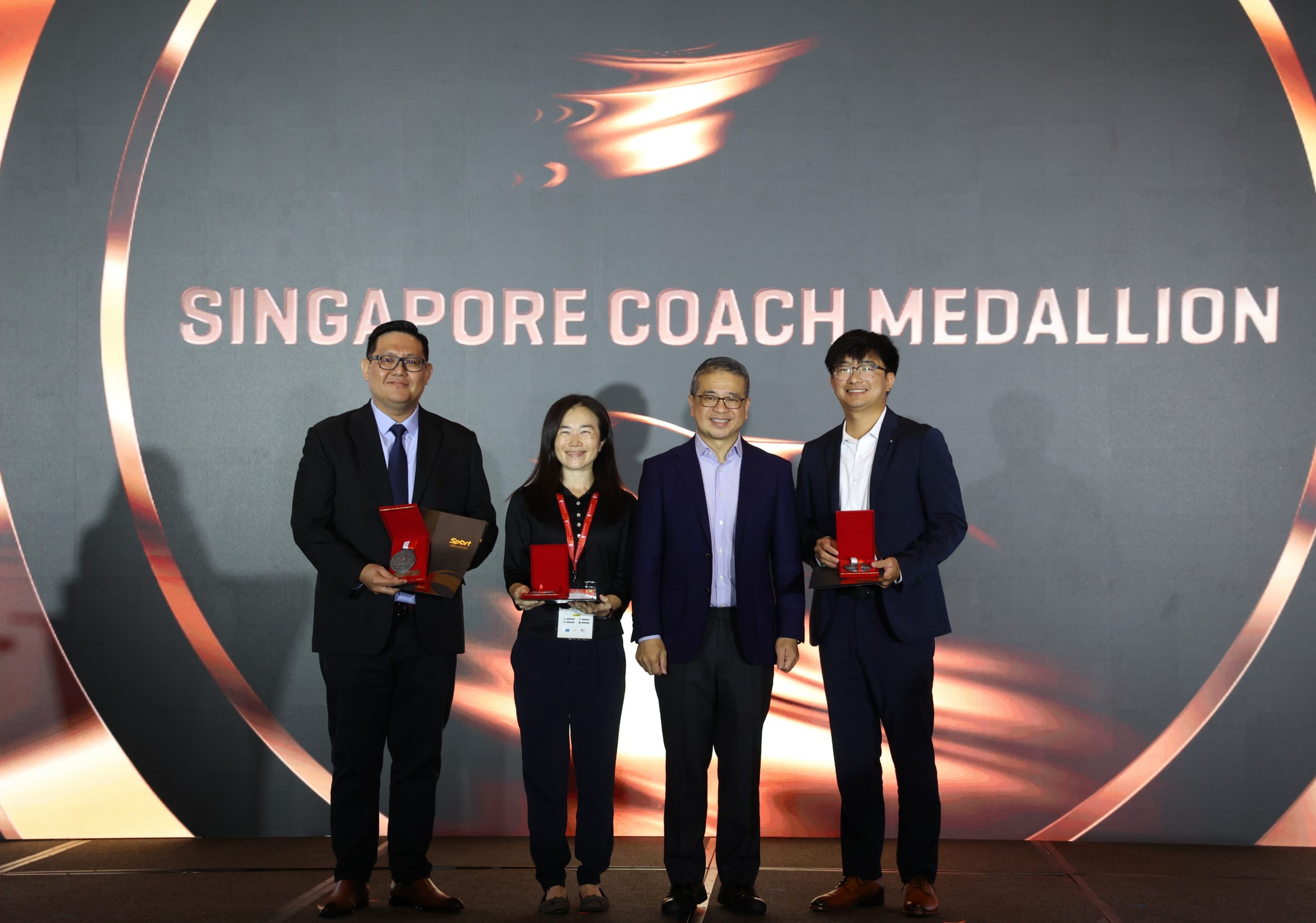 Singapore Coach Medallion - Coach Pang Qing Liang - Minister Edwin Tong ...