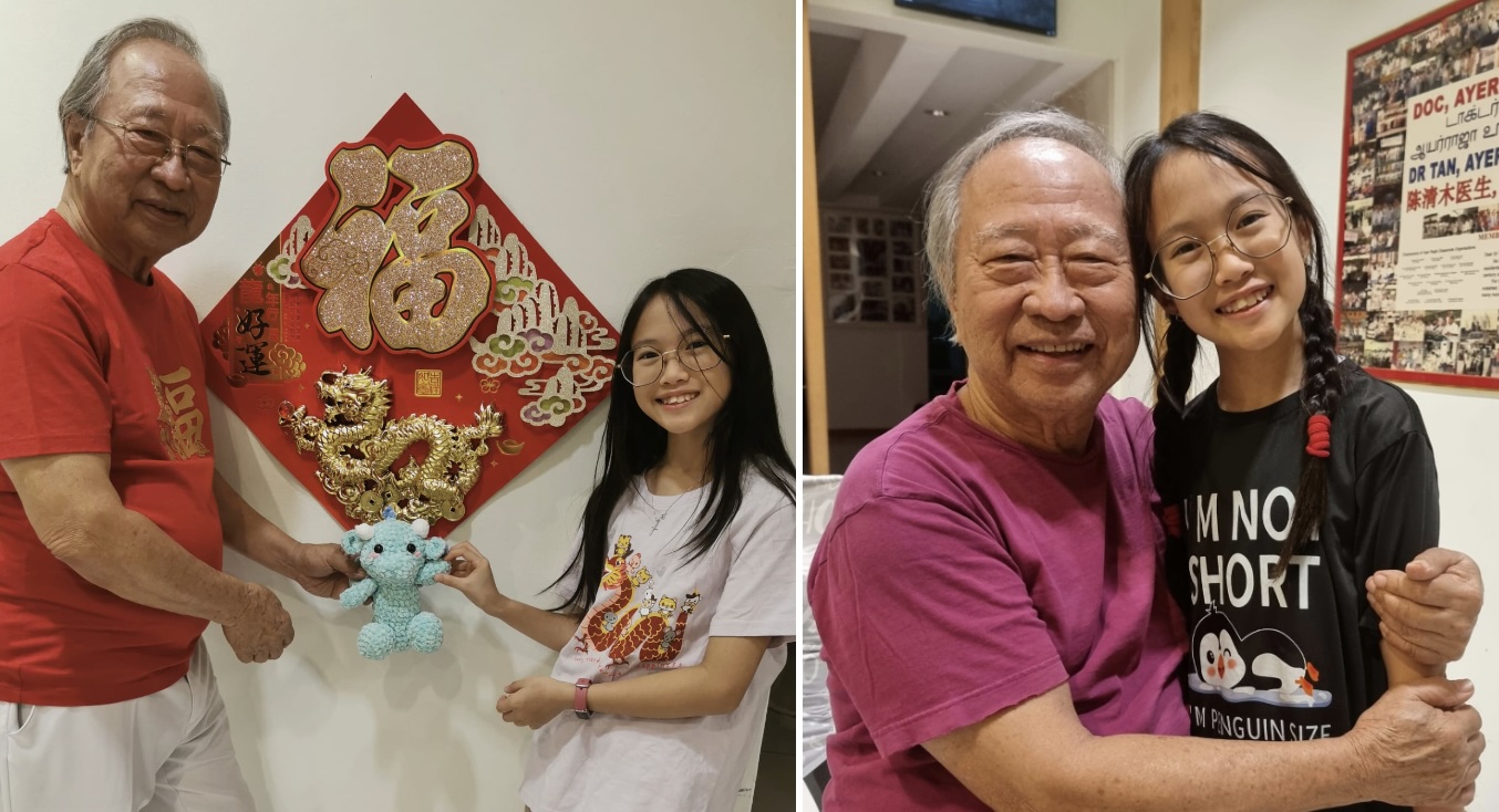 Tan Cheng Bock receives a little dragon from granddaughter for his 84th ...