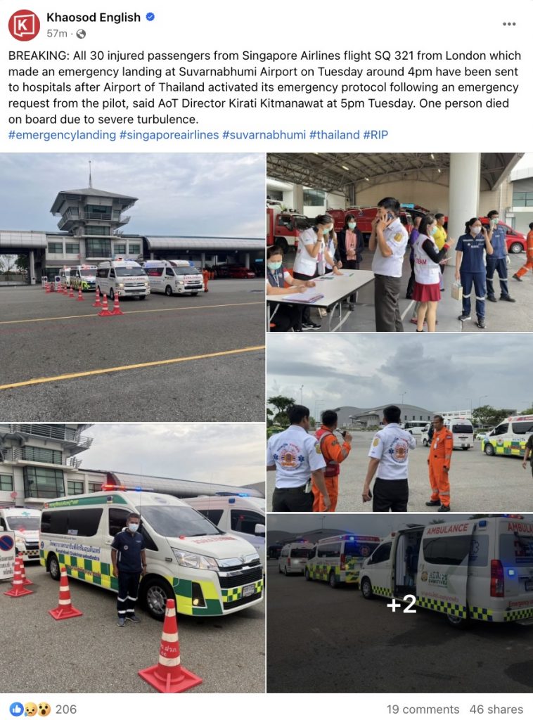 Alleged photos of turbulent SIA flight go viral online - Featured News