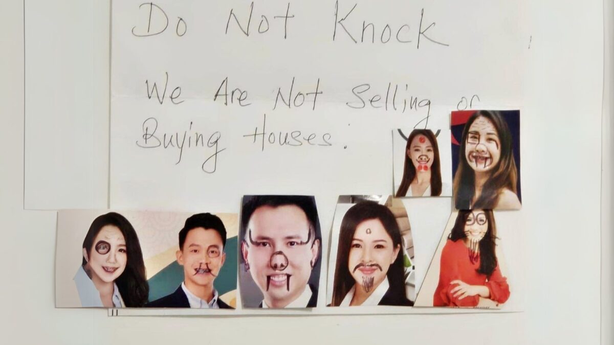 HDB unit with 'Do not disturb' poster for property agents goes viral ...