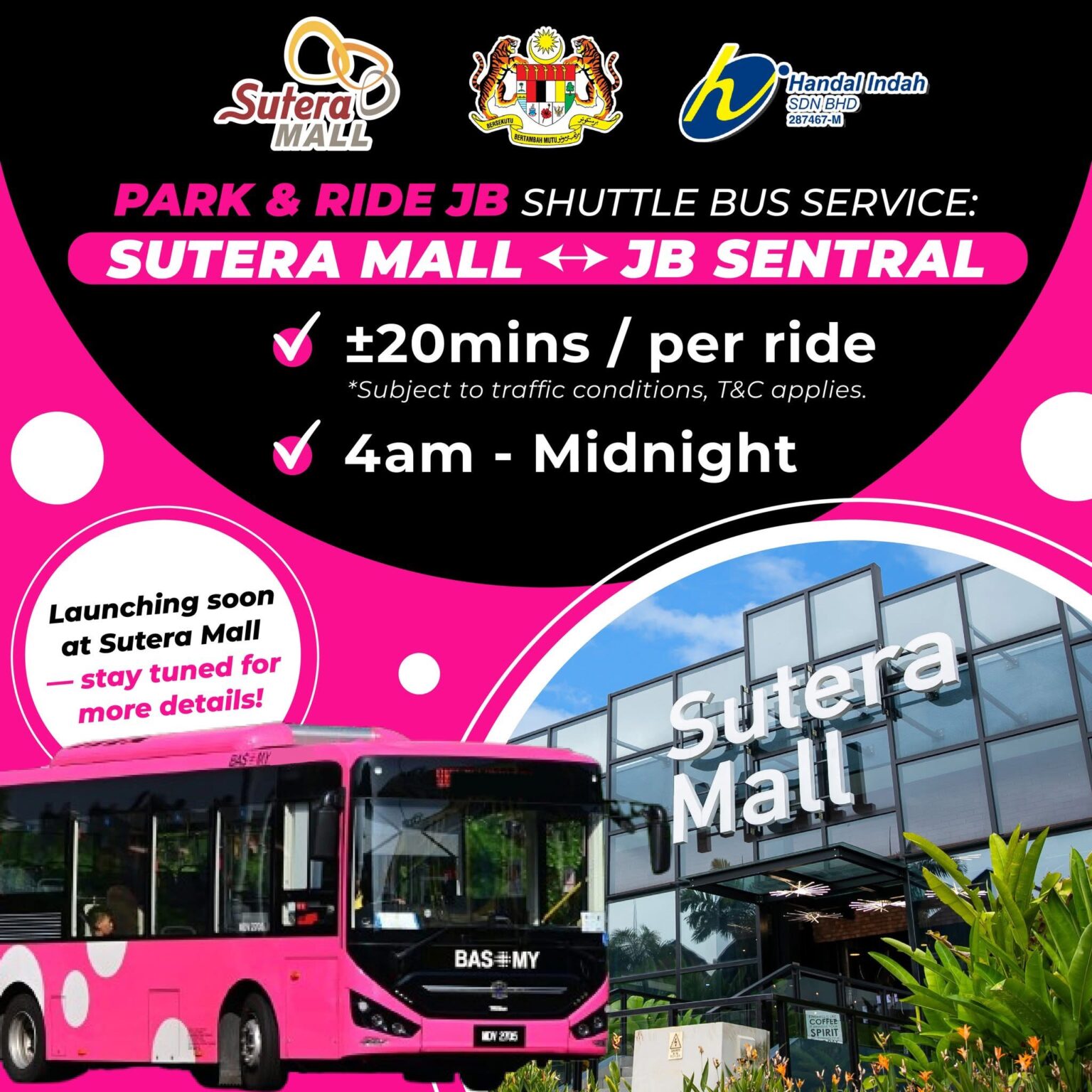 Sutera Mall to launch Park & Ride JB shuttle soon, with first bus at 4 ...