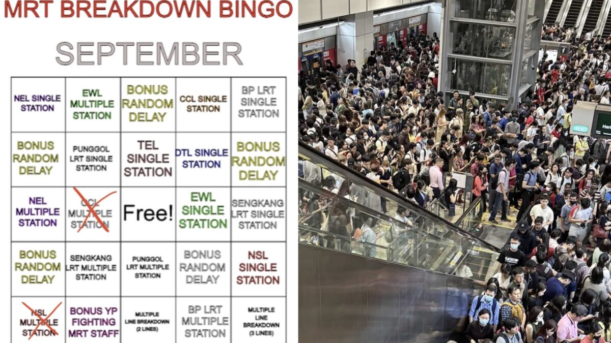 MRT Breakdown Bingo: Commuters turn train faults into a game after Sept ...