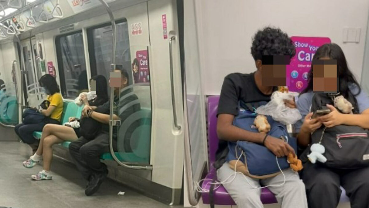 Two commuters caught eating and drinking on MRT, sparking public ...