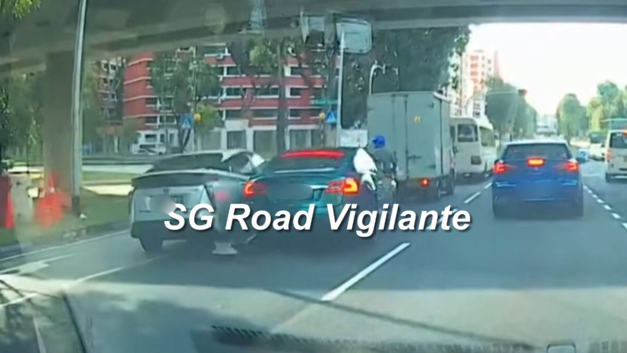 Toyota Prius rear-ends Tesla Model S along Bukit Batok East Ave 6 after ...
