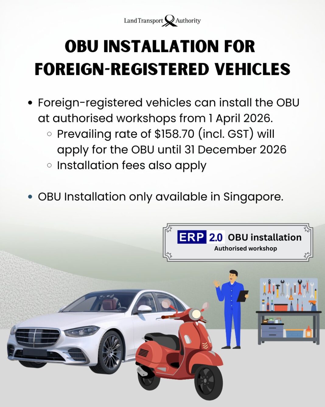 LTA: Singapore to raise entry permit fees for foreign-registered ...
